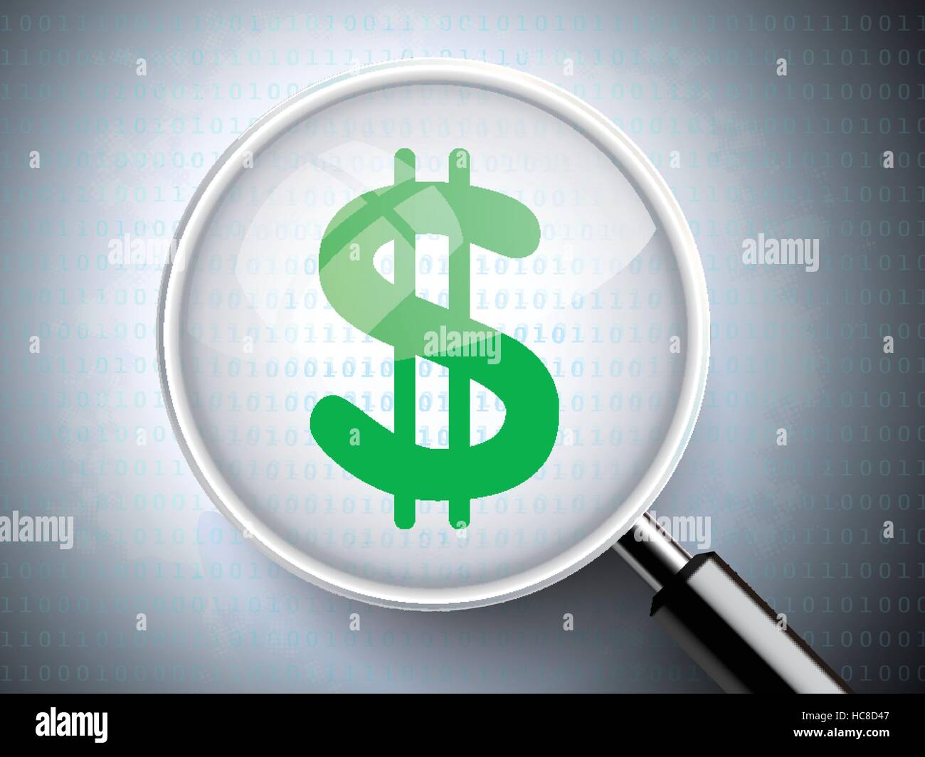 Digital dollar symbol on Stock Vector Images - Alamy