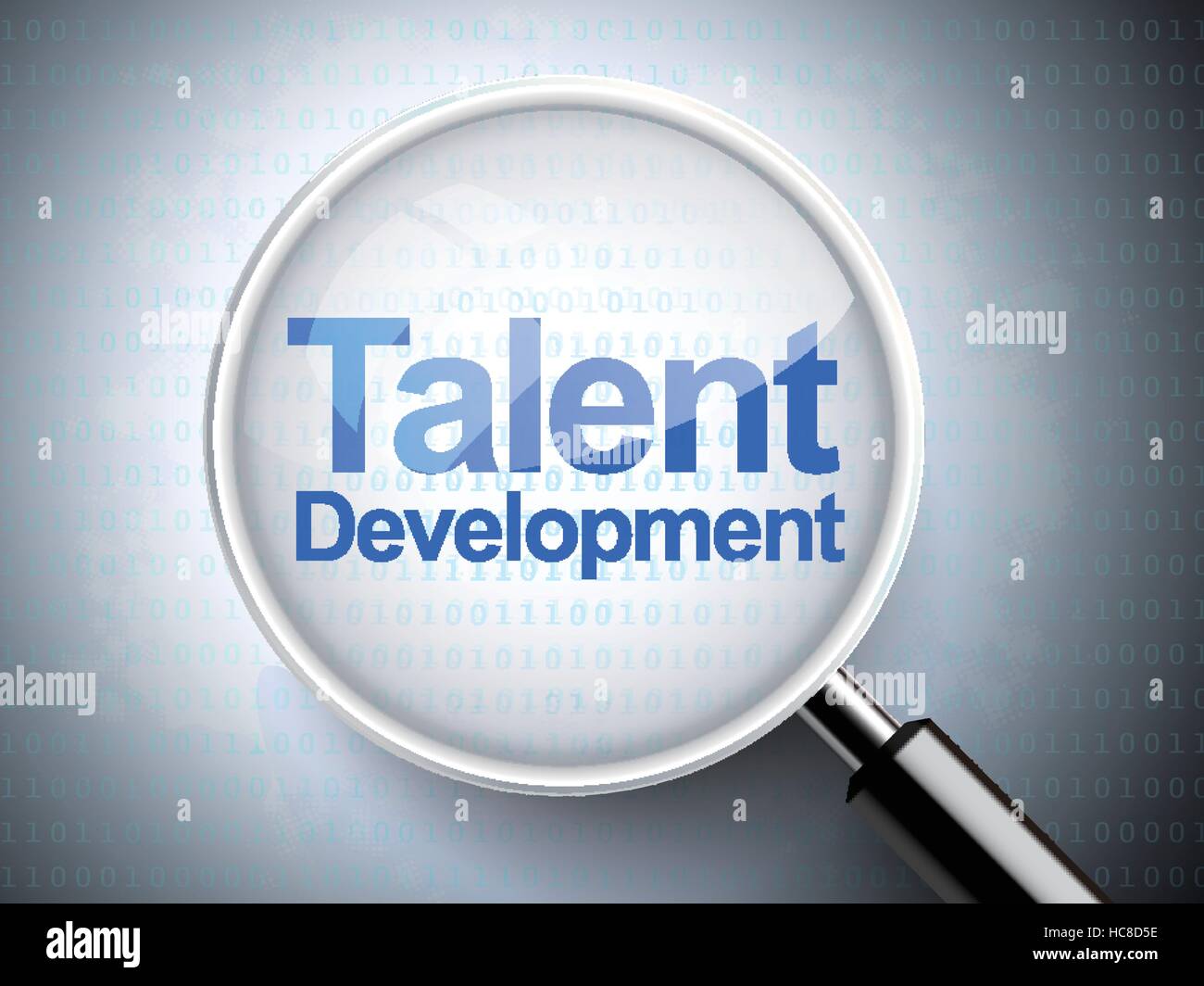 magnifying glass with words talent development on digital background ...