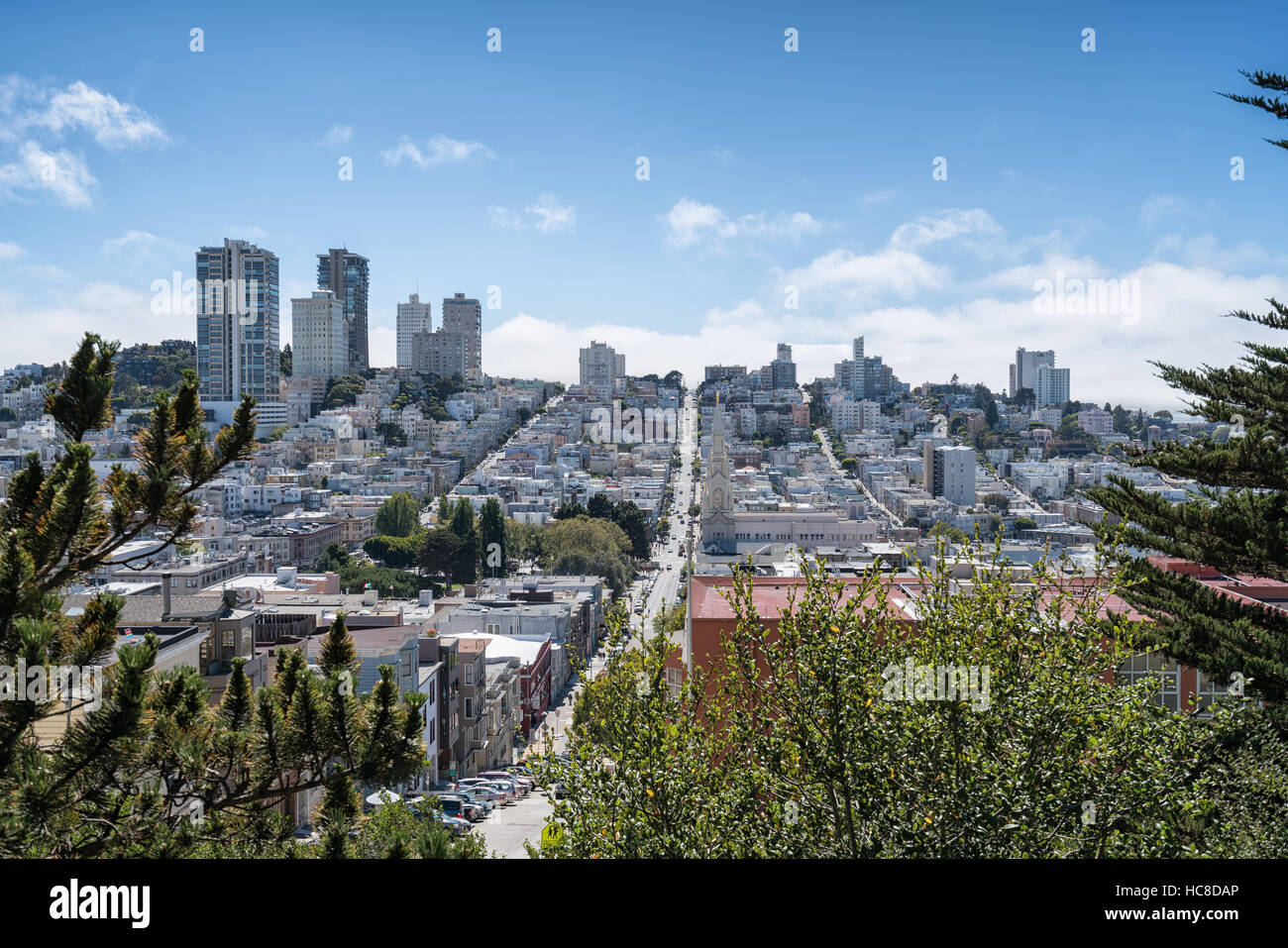 Straight streets of San Francisco, California, United States of America ...