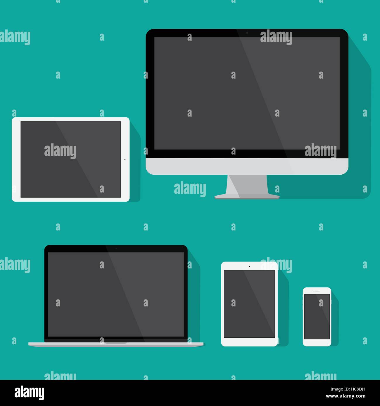 modern technology device flat design vector drawing minimalist style ...