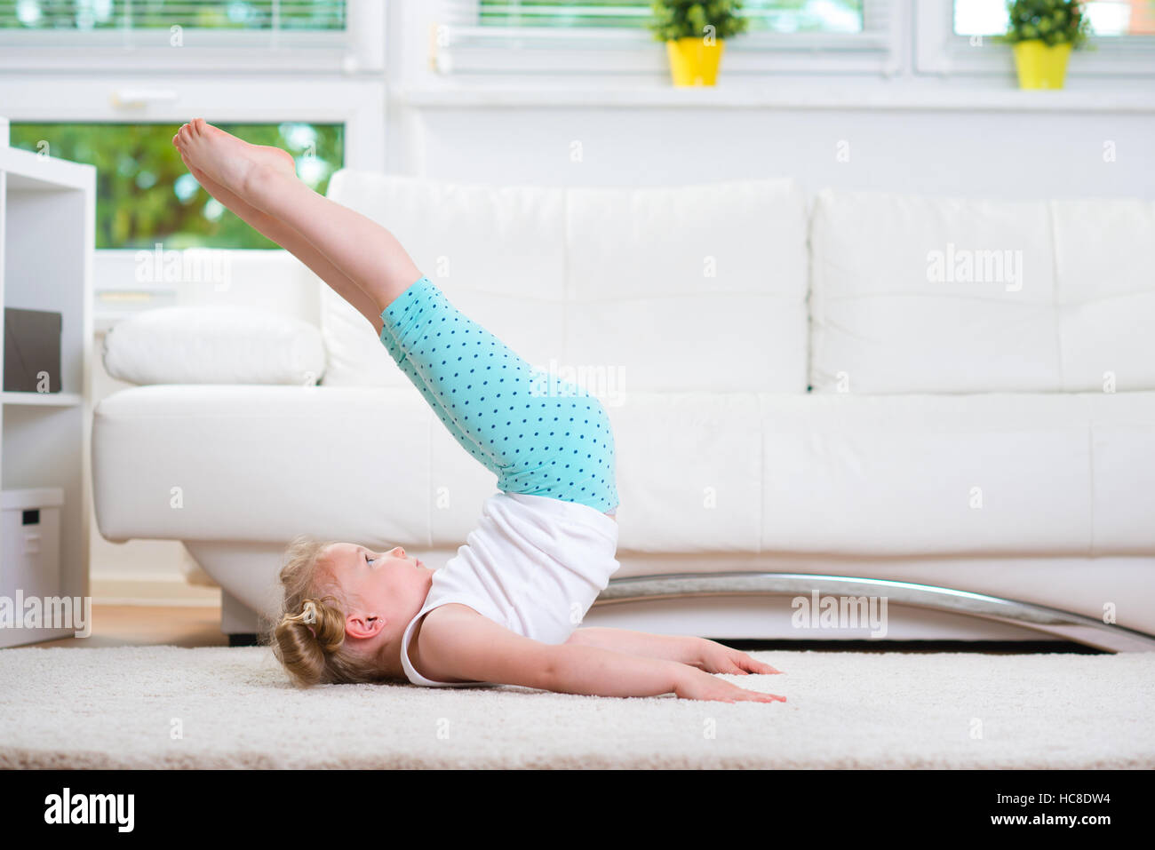 Morning exercises at home Stock Photo - Alamy