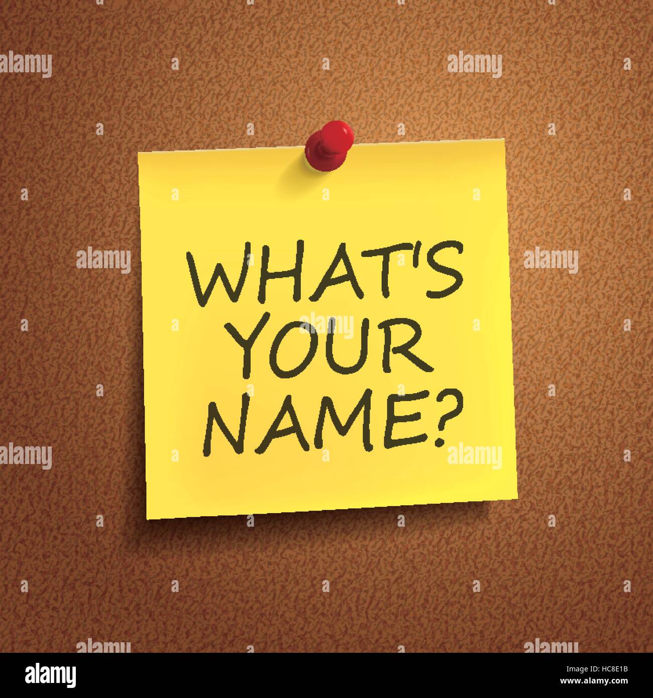 Write name post it Stock Vector Images - Alamy