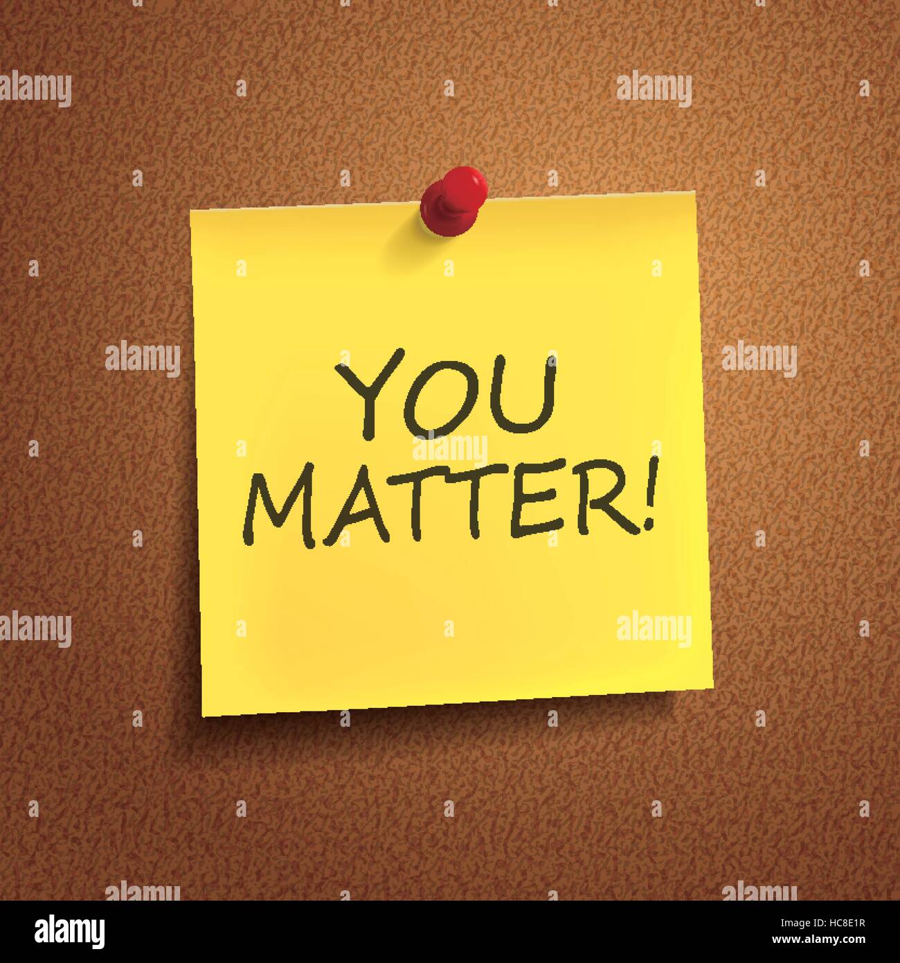 you matter words on post-it over brown background Stock Vector Image ...