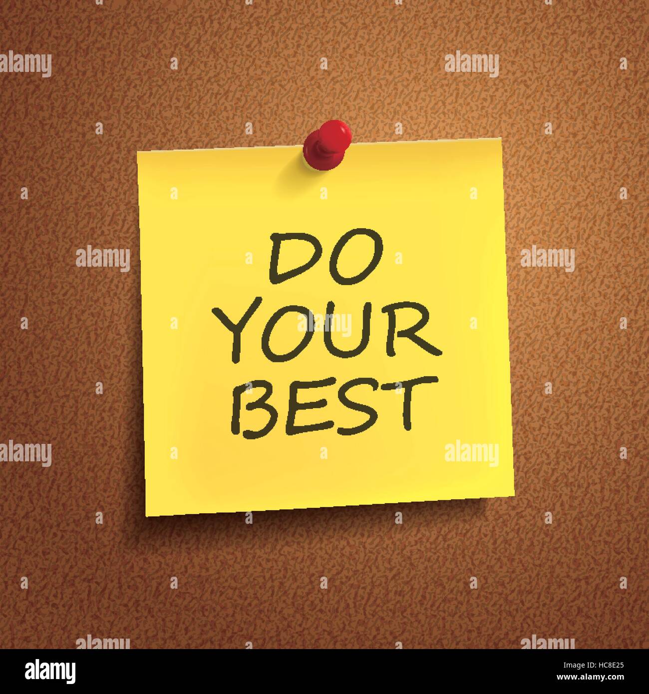 do your best words on post-it over brown background Stock Vector Image ...