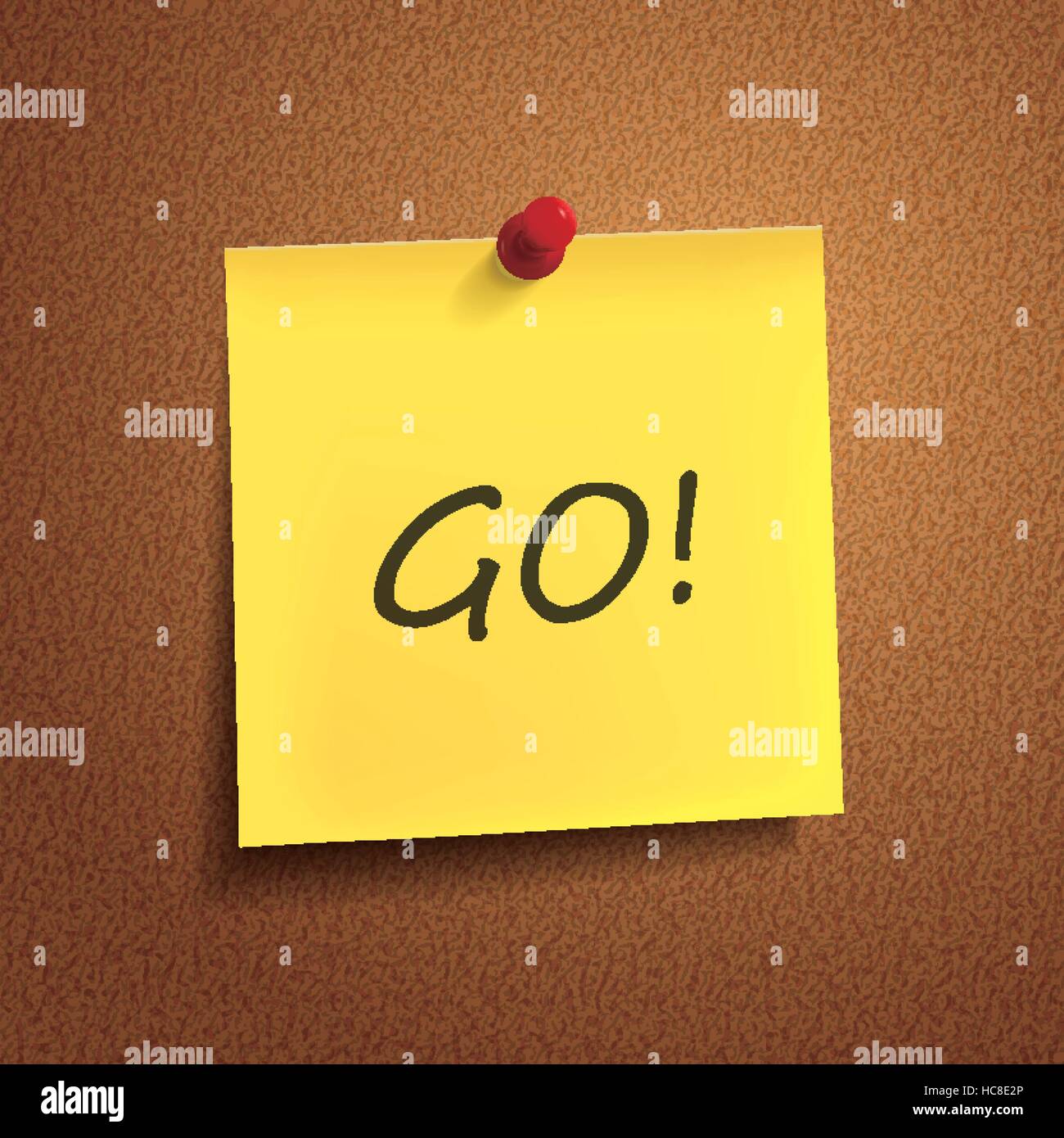go word on post-it over brown background Stock Vector Image & Art - Alamy