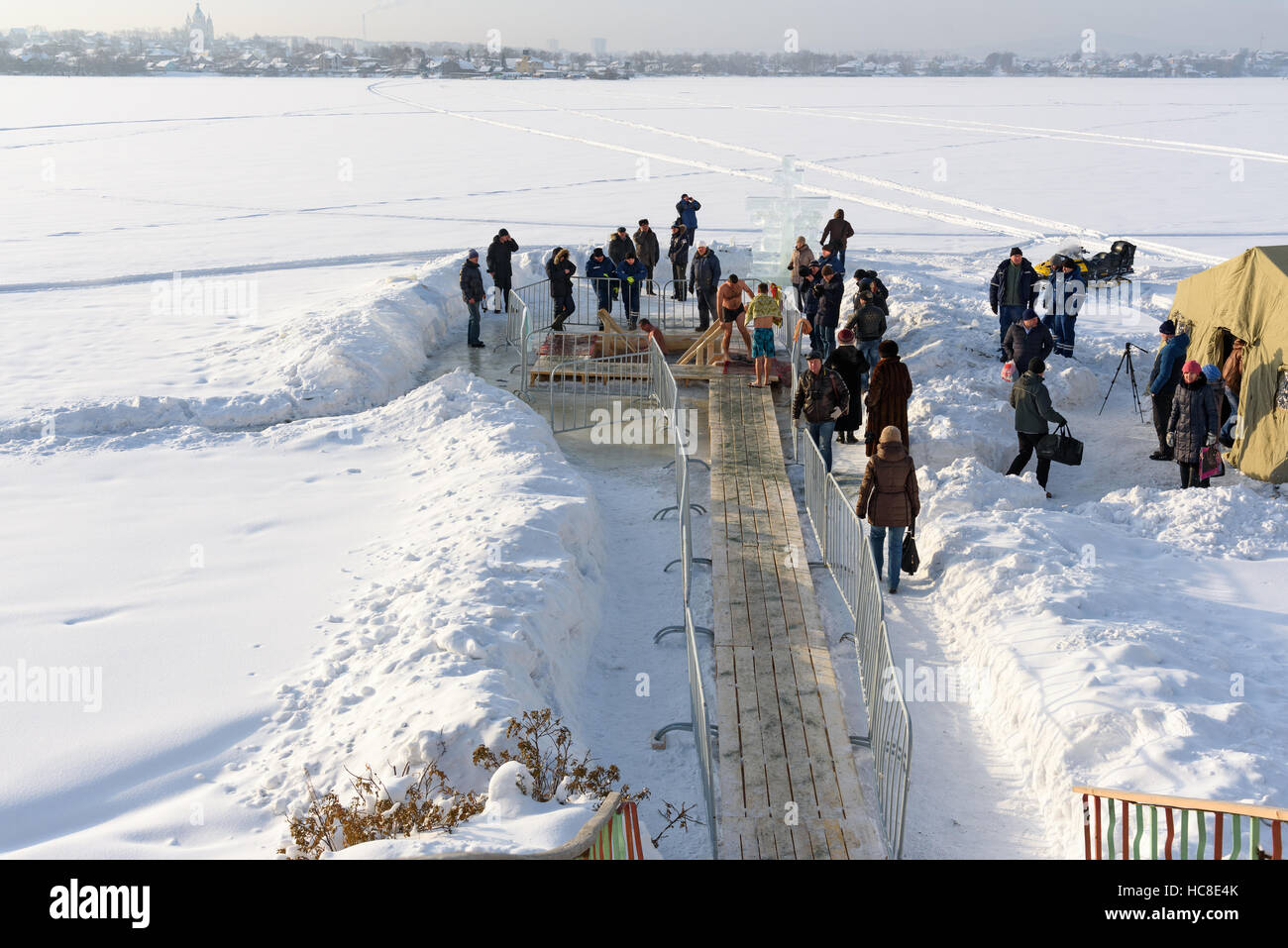 Epiphany Bathing In Ice Hole High Resolution Stock Photography and ...