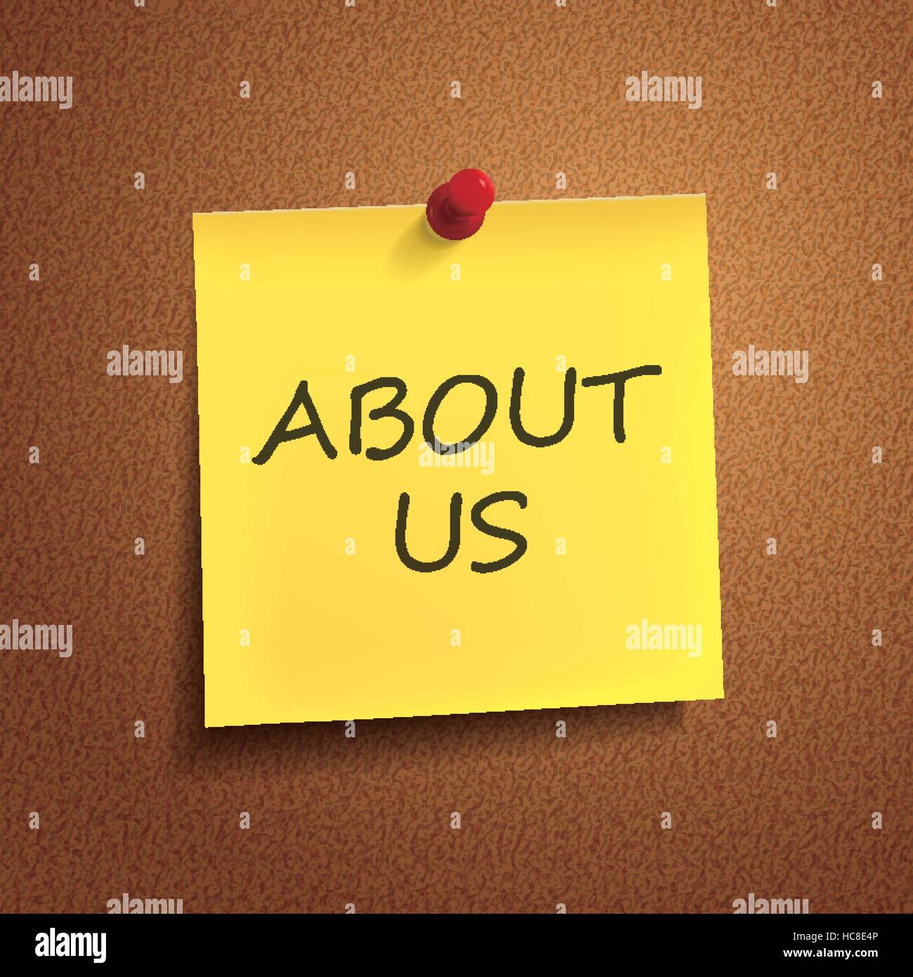 about us words on post-it over brown background Stock Vector Image ...