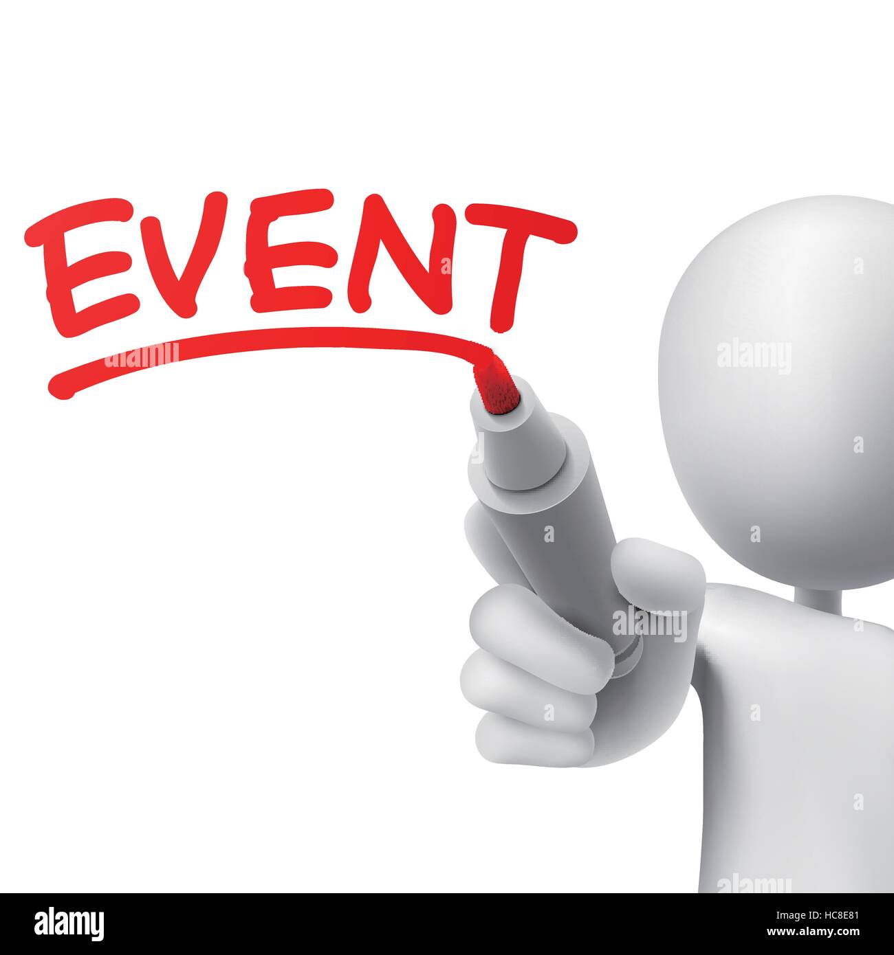 event written by a man over white background Stock Vector Image & Art ...