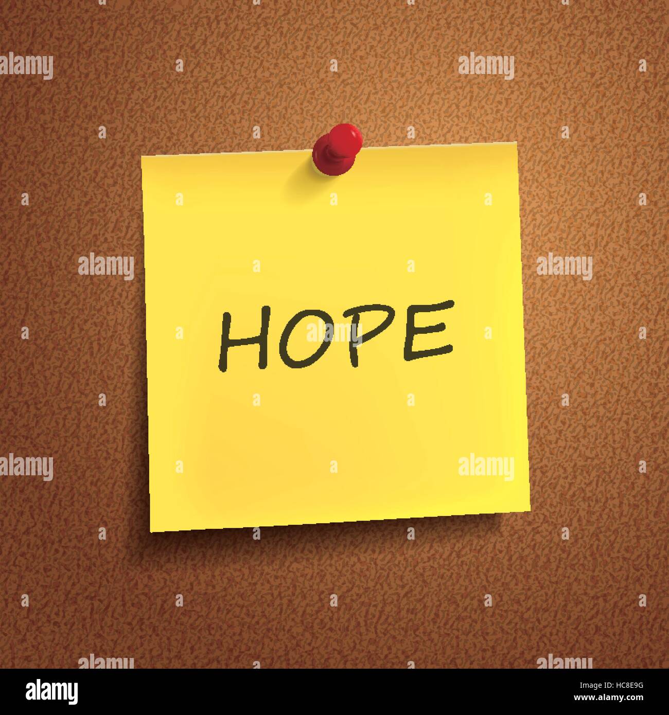 hope word on post-it over brown background Stock Vector Image & Art - Alamy