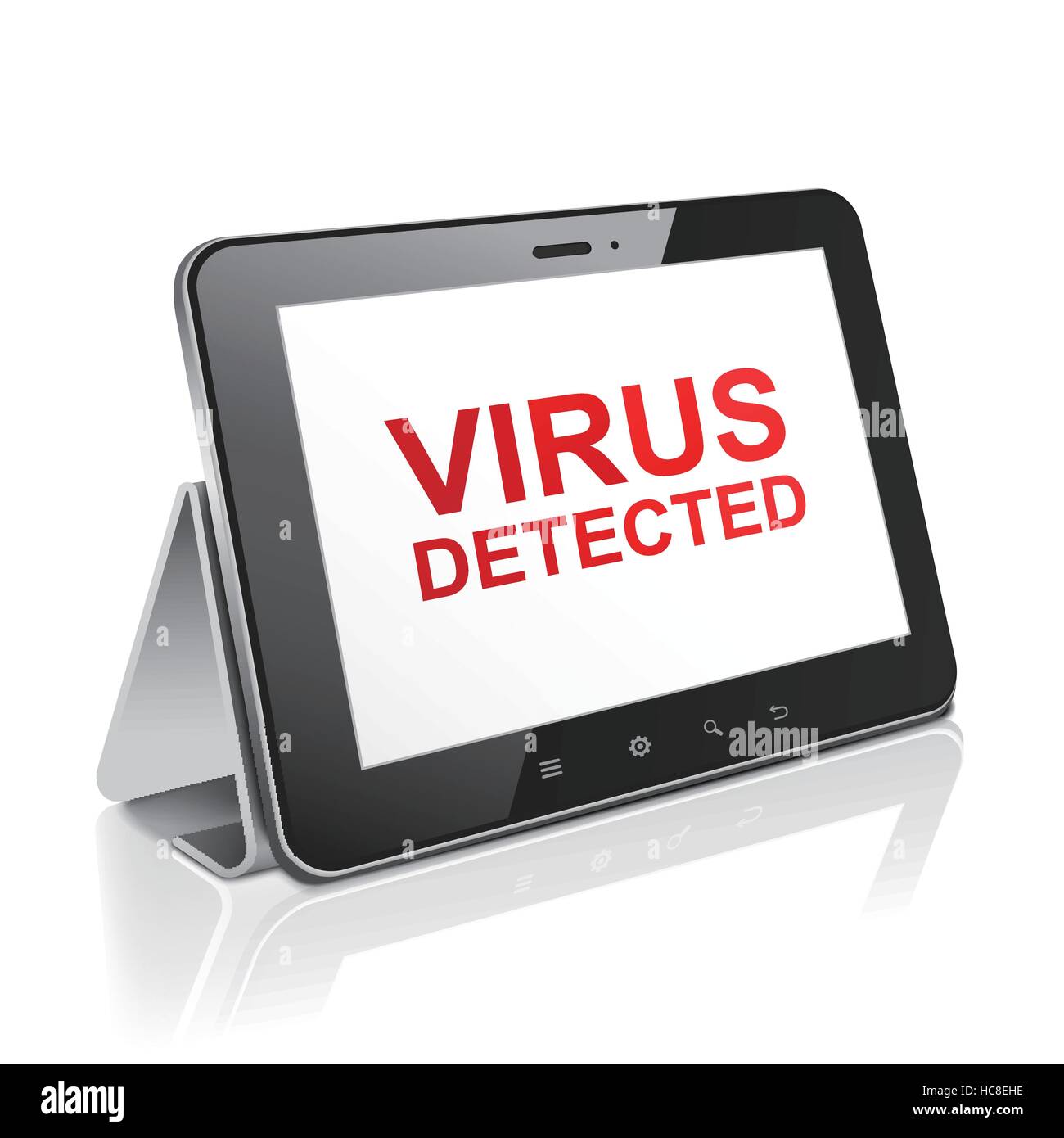 Virus detected screen Stock Vector Images - Alamy