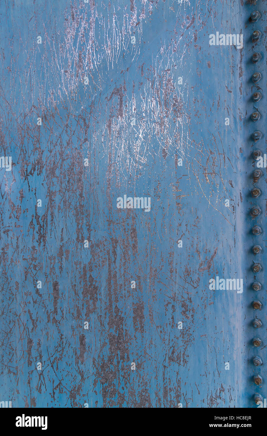 Blue scratched metal background and texture Stock Photo - Alamy