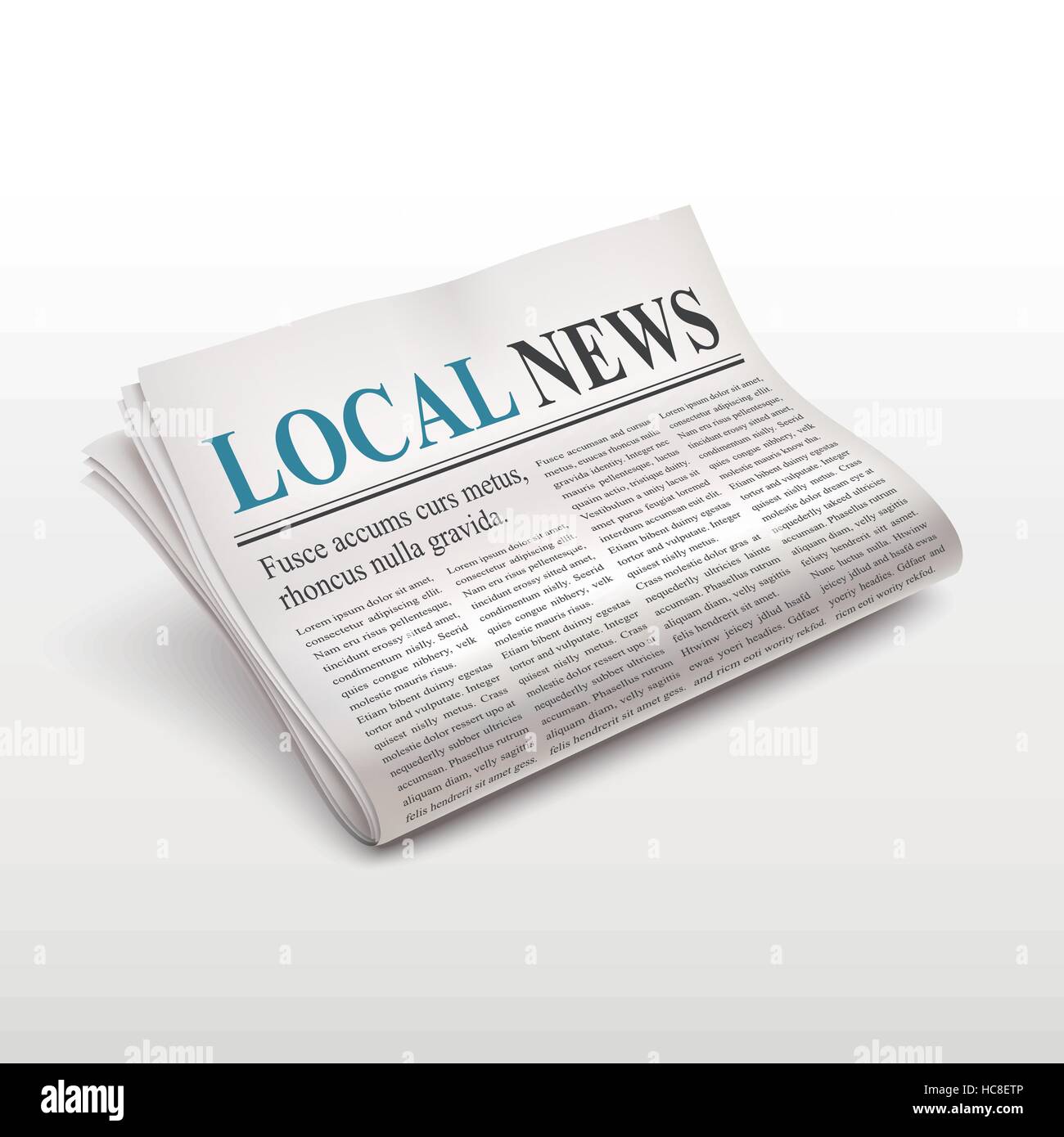 Daily local newspaper Stock Vector Images - Alamy