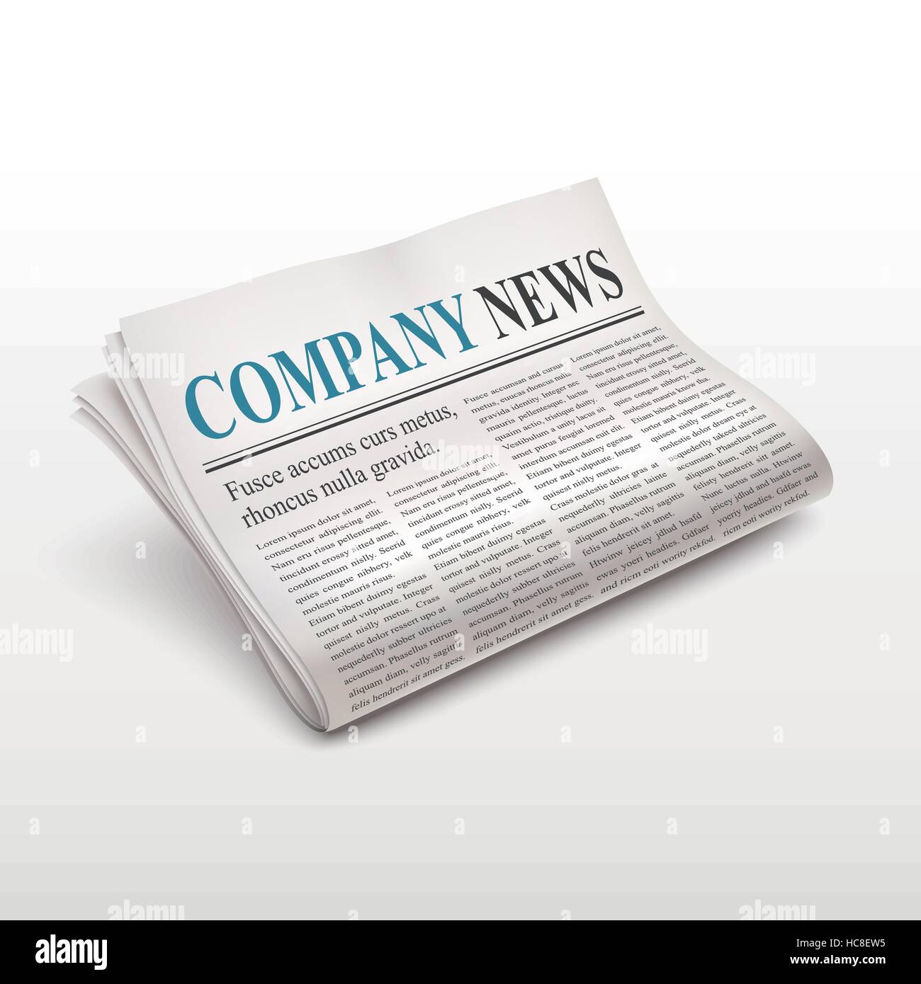 company news words on newspaper over white background Stock Vector ...