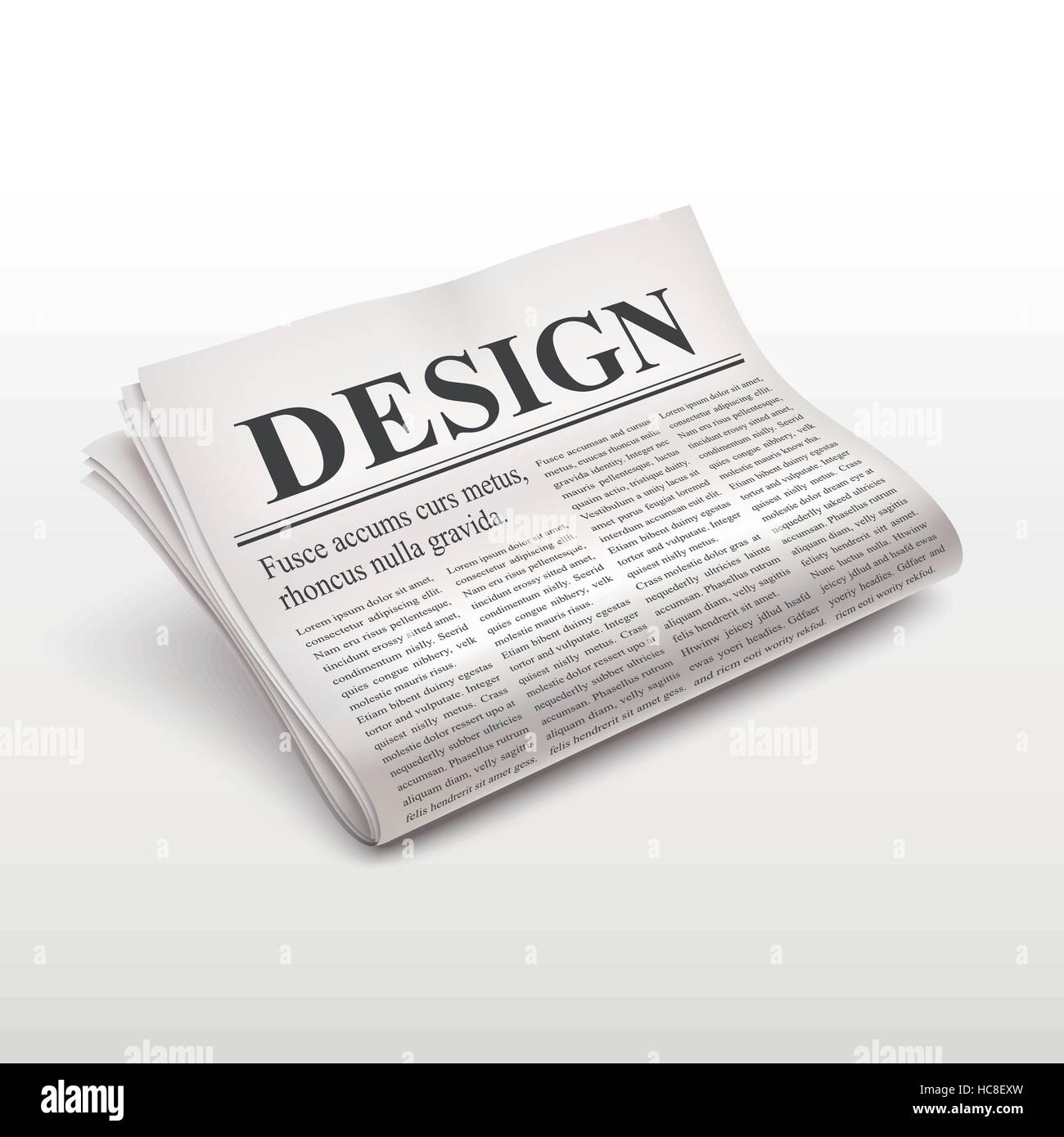 design word on newspaper over white background Stock Vector Image & Art ...