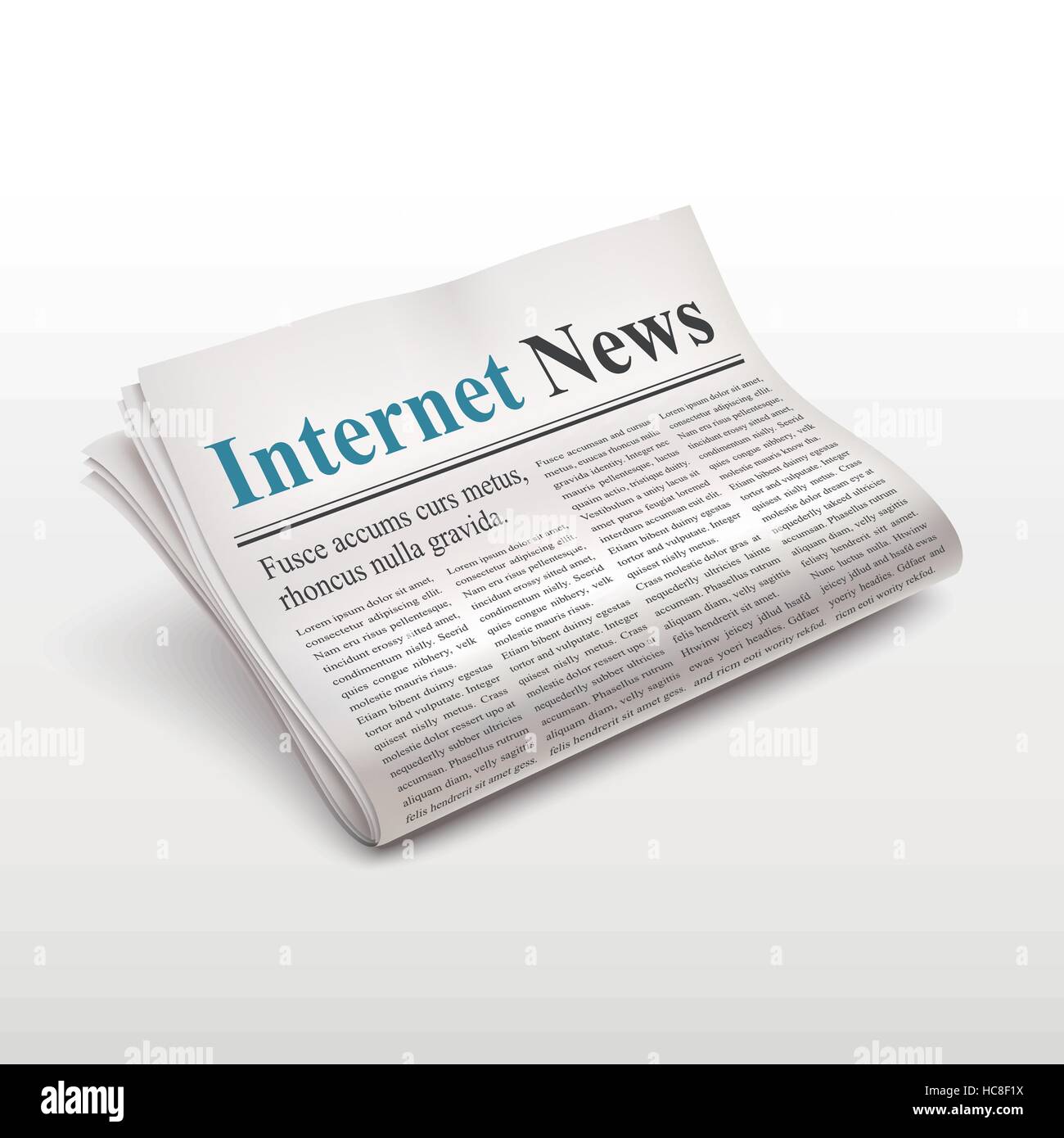 internet news words on newspaper over white background Stock Vector ...