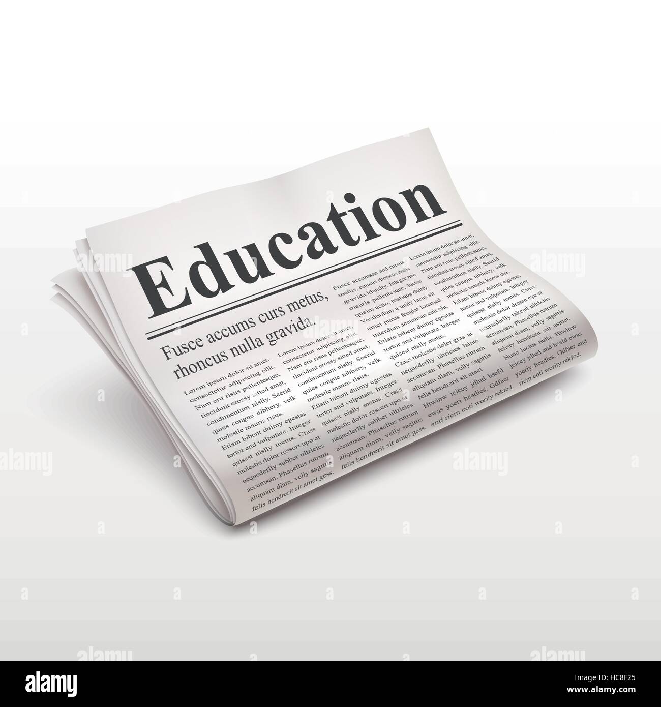 Newspaper stack on white Stock Vector Images - Alamy