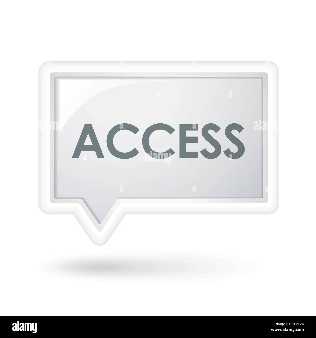 access word on a speech bubble over white Stock Vector Image & Art - Alamy