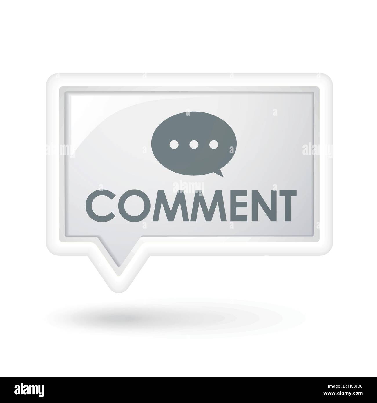 comment word on a speech bubble over white Stock Vector Image & Art - Alamy
