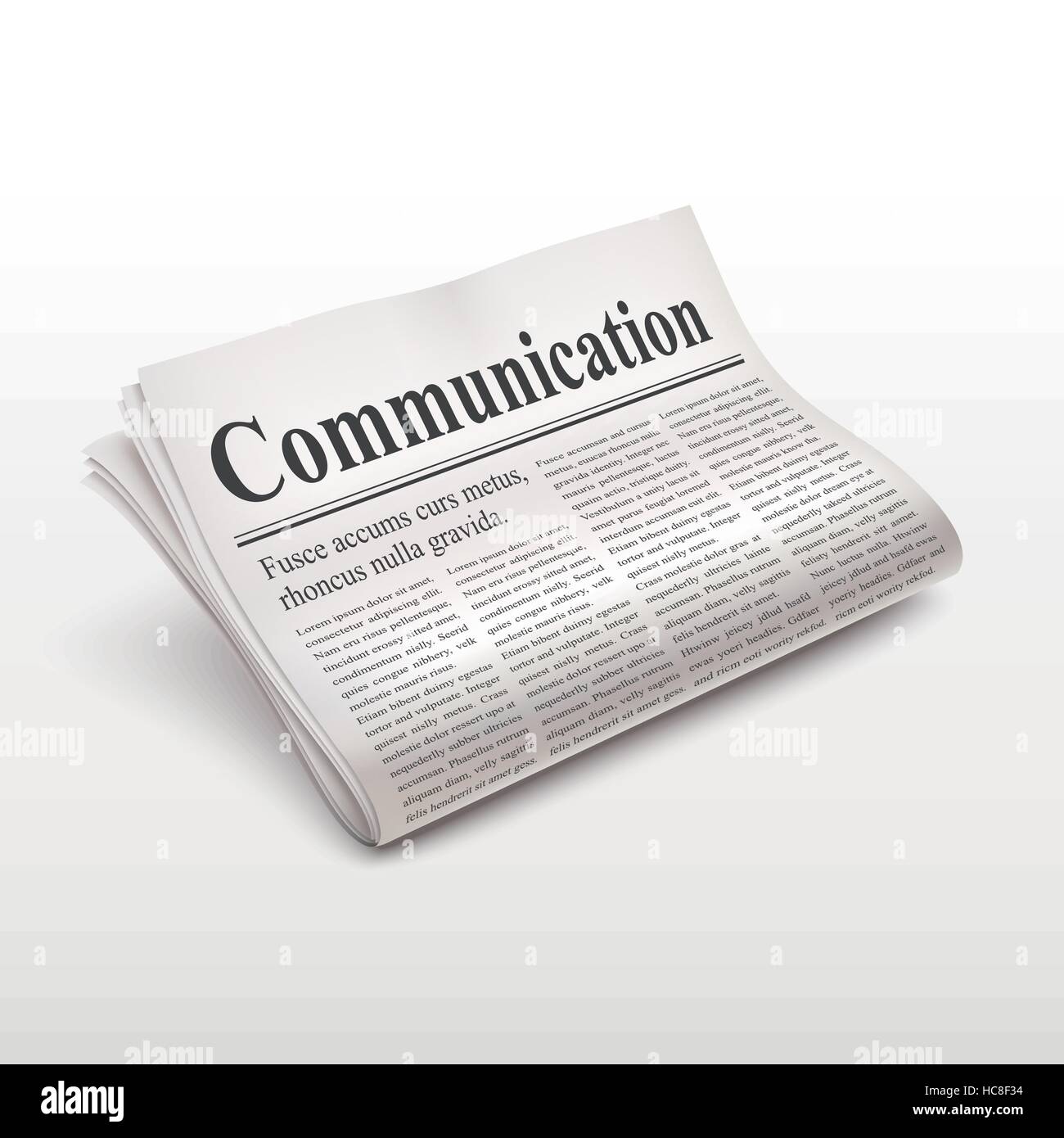 communication word on newspaper over white background Stock Vector ...