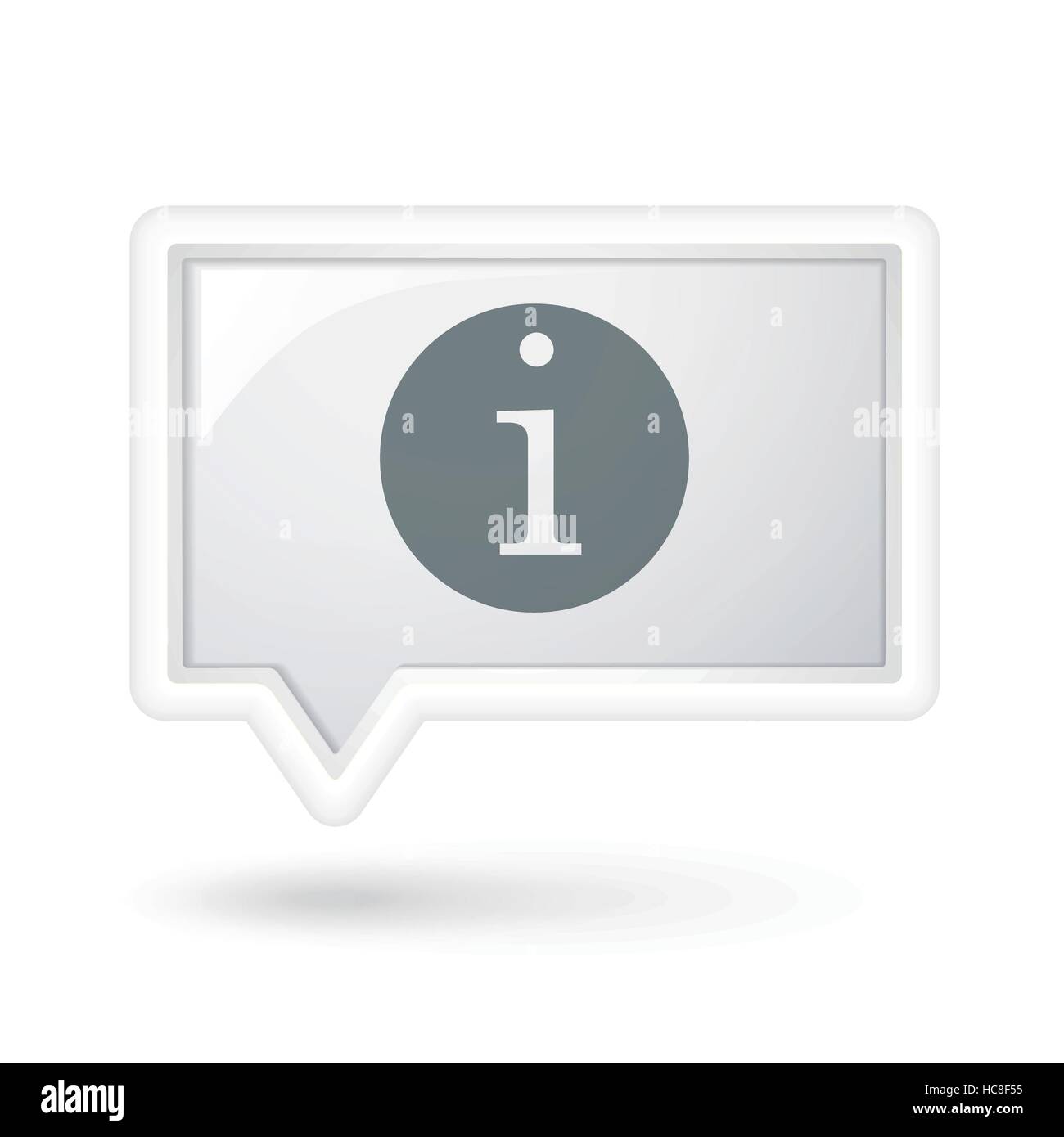 information icon over speech bubble over white Stock Vector Image & Art ...