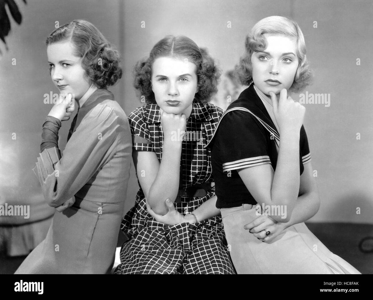 THREE SMART GIRLS, Barbara Read, Deanna Durbin, Nan Grey, 1936 Stock ...