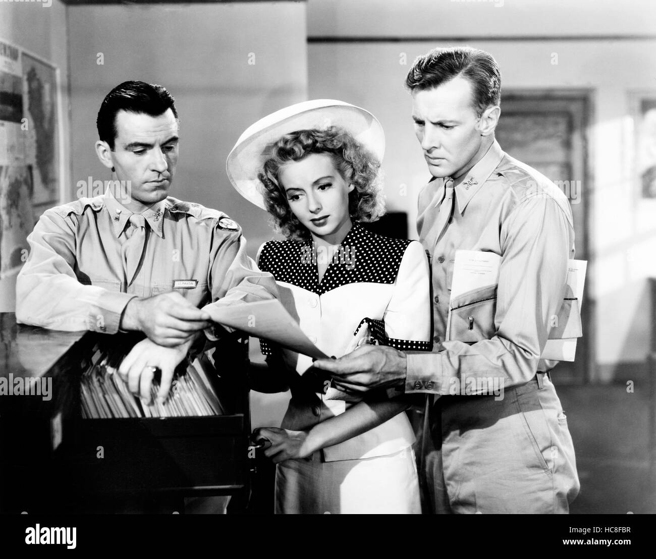 THERE'S SOMETHING ABOUT A SOLDIER, from left, Hugh Beaumont, Evelyn ...