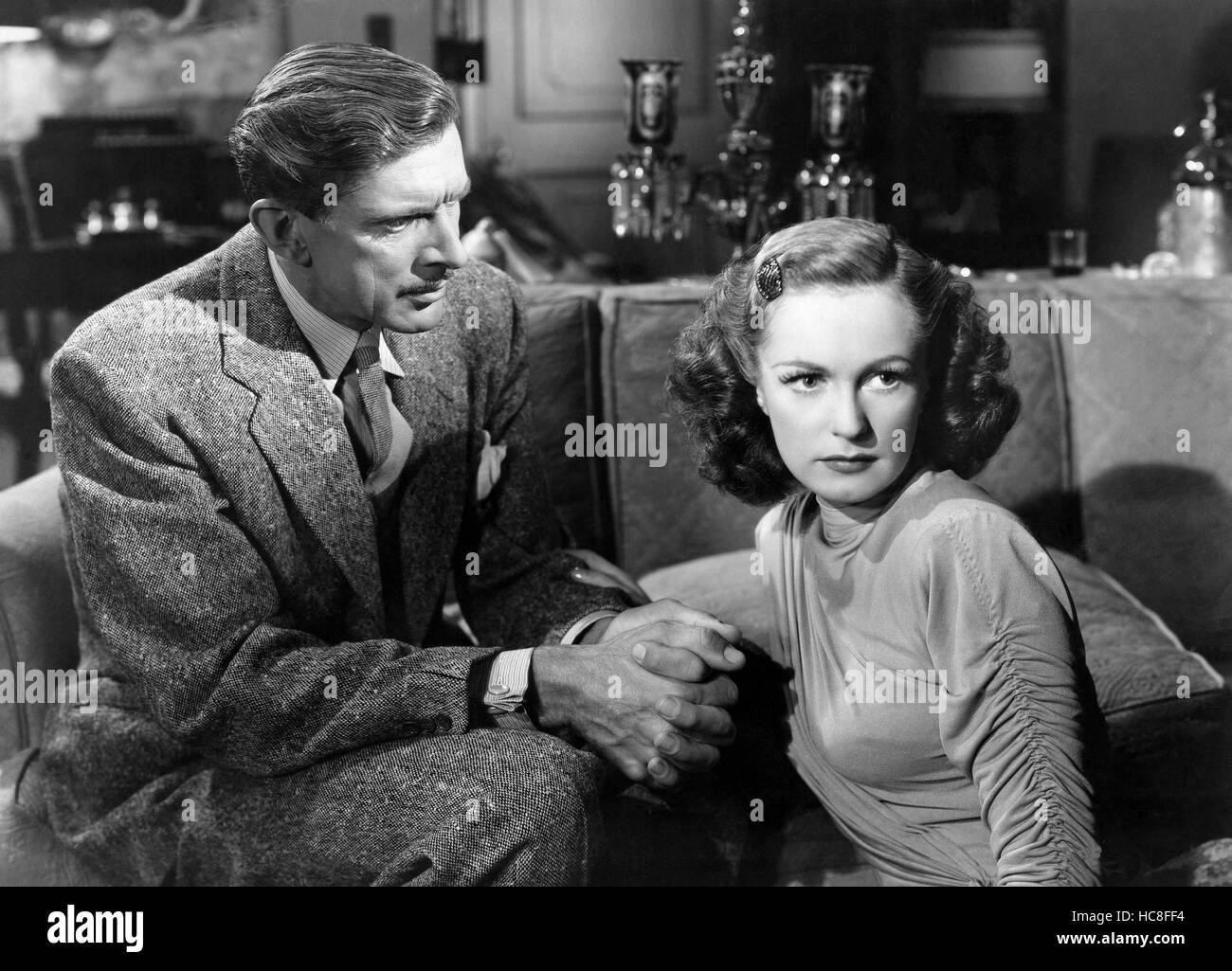 THREE STRANGERS, Alan Napier, Geraldine Fitzgerald, 1946 Stock Photo ...