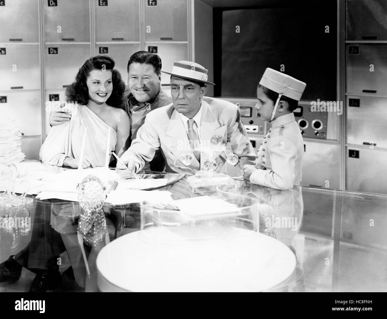 THAT'S THE SPIRIT, from left, Victoria Horne, Jack Oakie, Buster Keaton ...