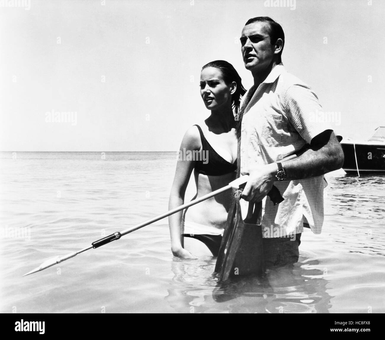 THUNDERBALL, from left: Claudine Auger, Sean Connery, 1965 Stock Photo ...