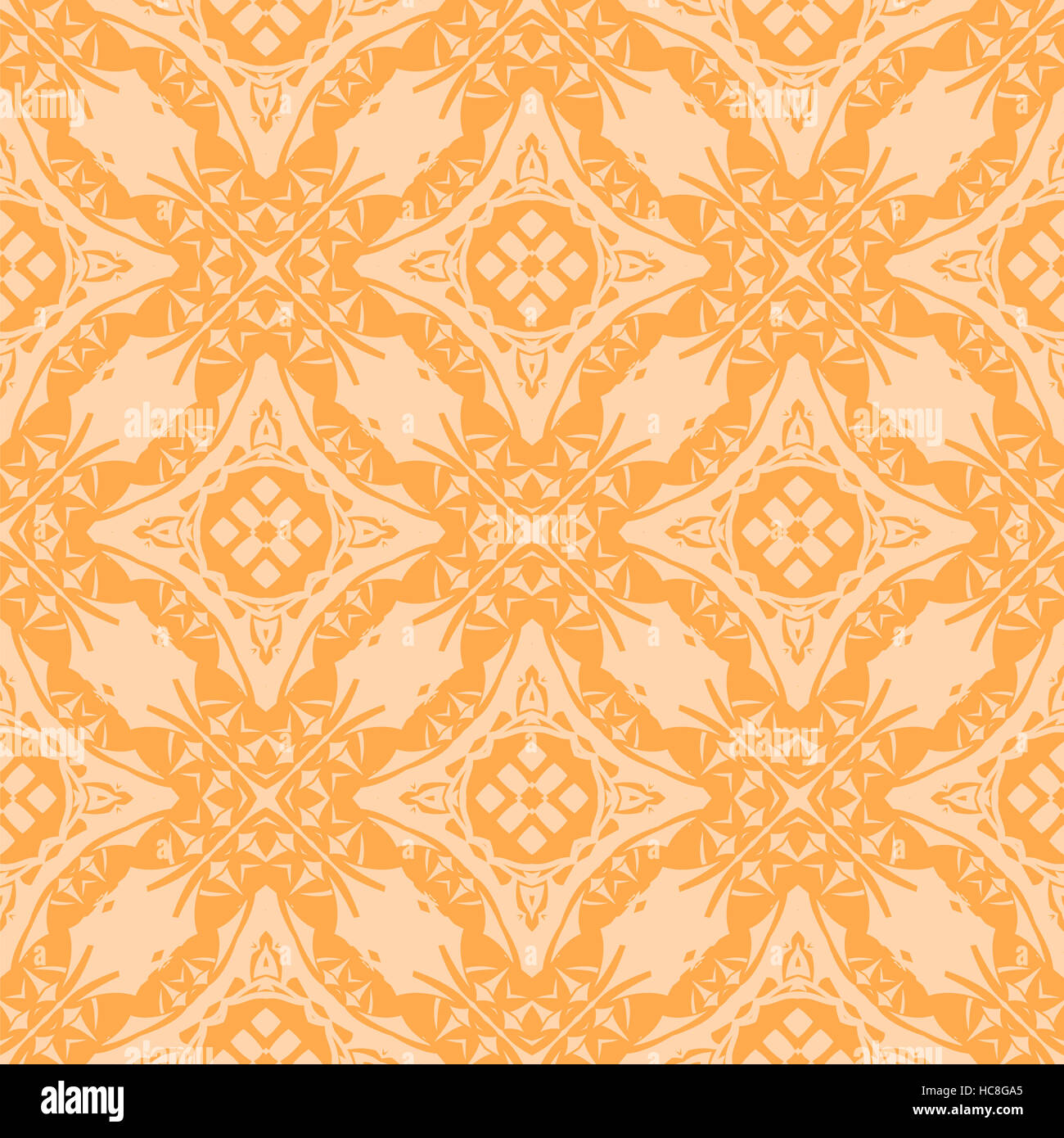 Orange Ornamental Seamless Line Pattern Stock Photo - Alamy