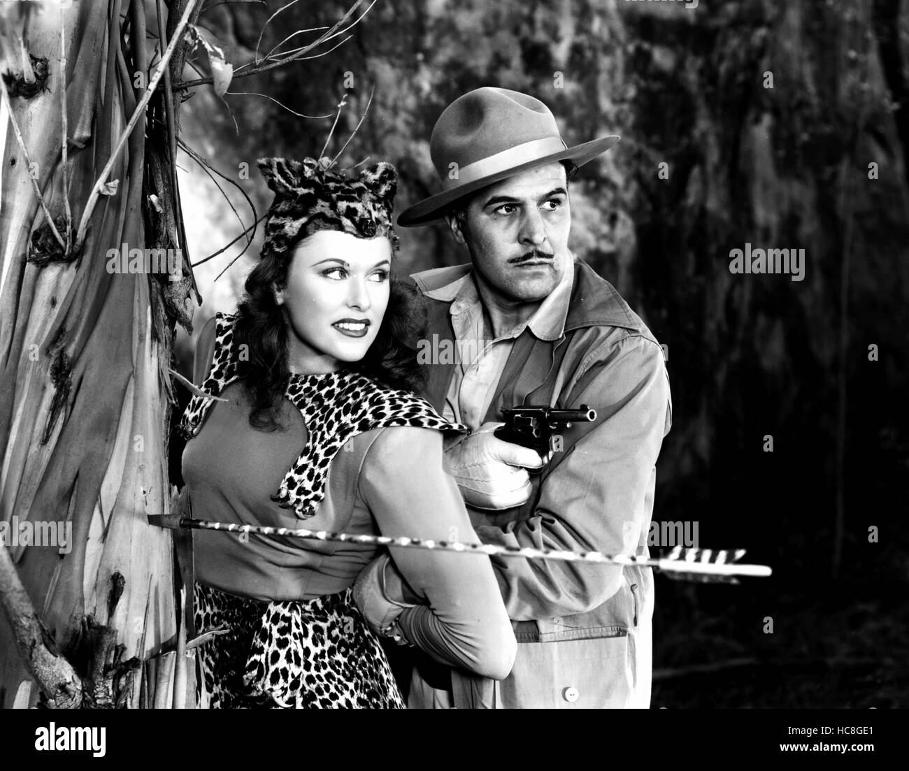 THE TIGER WOMAN, from left, Linda Stirling, George Lewis, 1944 Stock ...