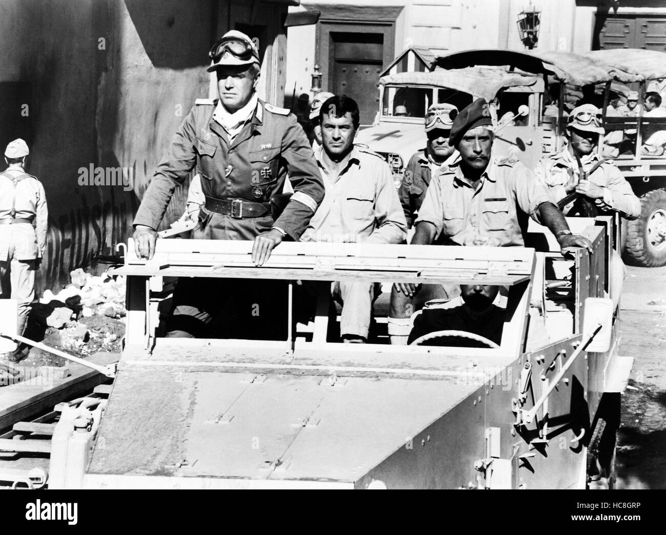 TOBRUK, from left: George Peppard, Rock Hudson, Nigel Green, 1967 Stock ...