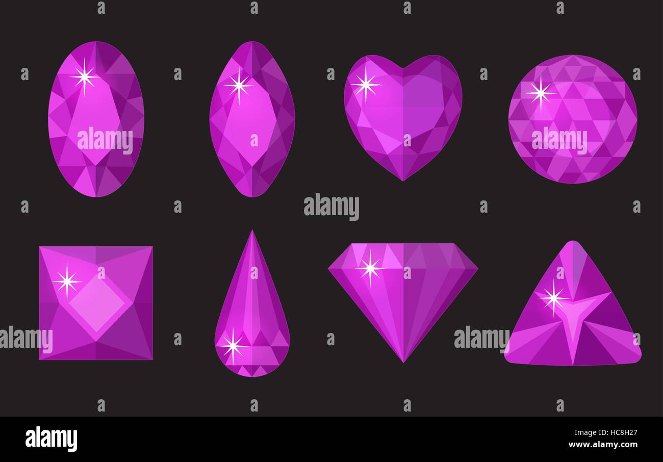 Purple gem Stock Vector Images - Alamy