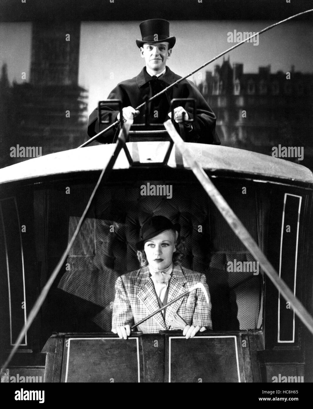 TOP HAT, Fred Astaire, Ginger Rogers, 1935, hansom cab Stock Photo - Alamy