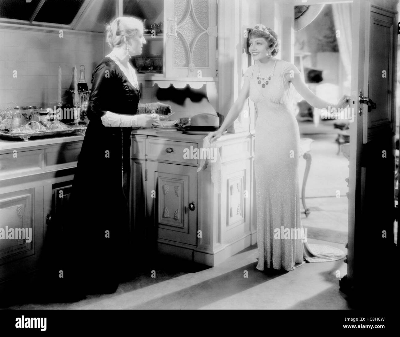 TONIGHT IS OURS, Ethel Griffies, Claudette Colbert, 1933 Stock Photo ...
