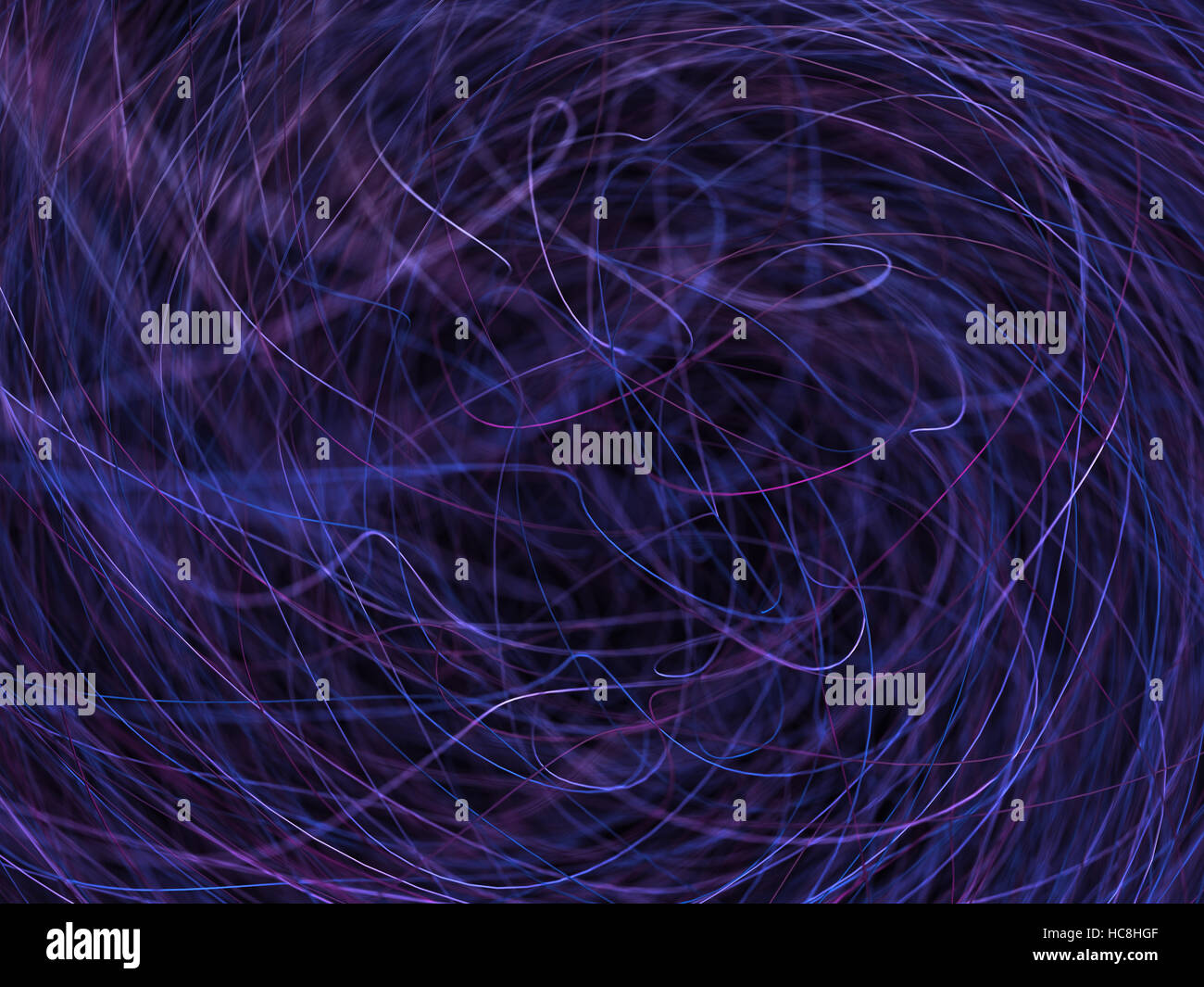 3D illustration abstract background. Tangle of colored lines Stock ...