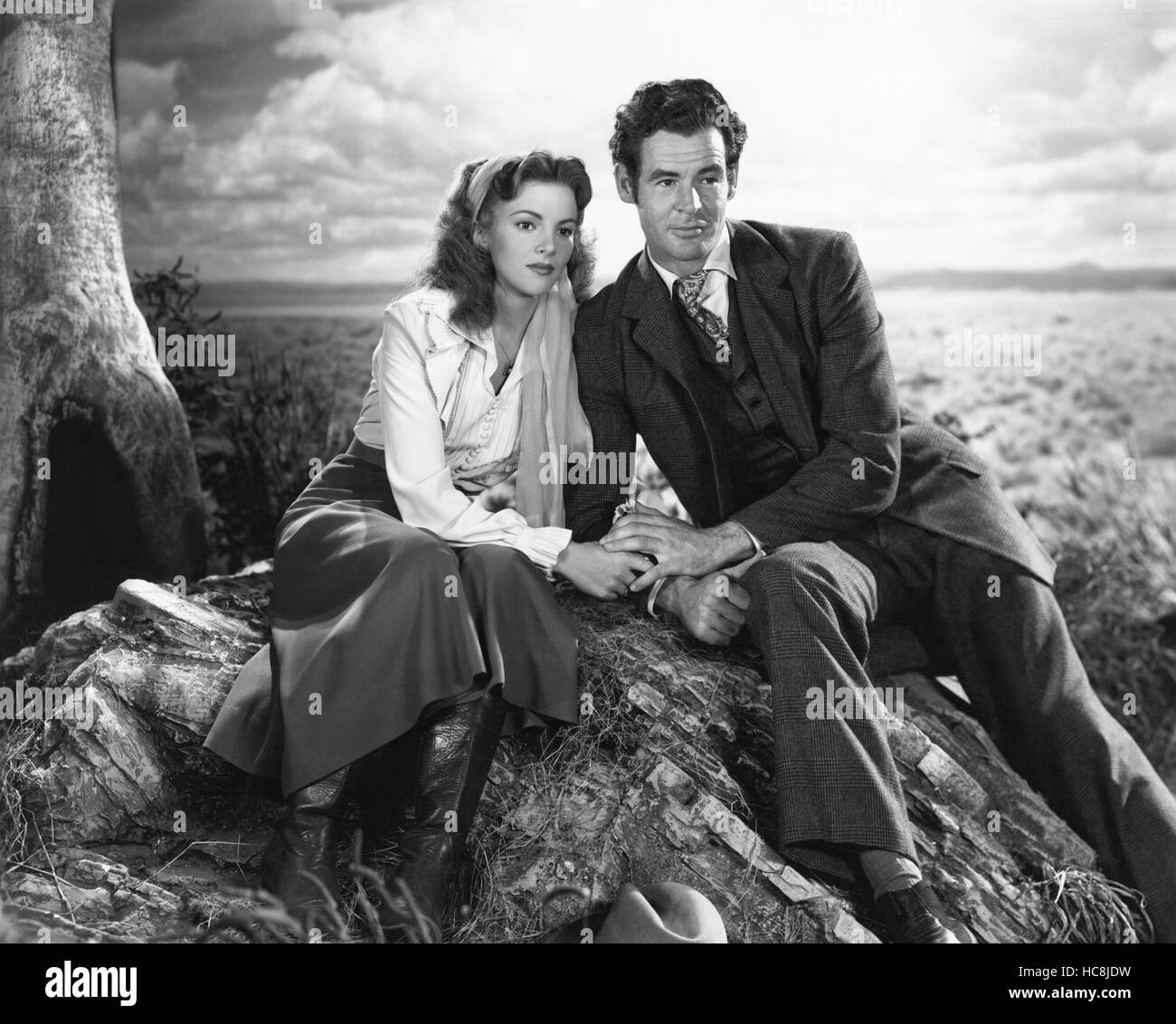TRAIL STREET, from left, Madge Meredith, Robert Ryan, 1947 Stock Photo ...