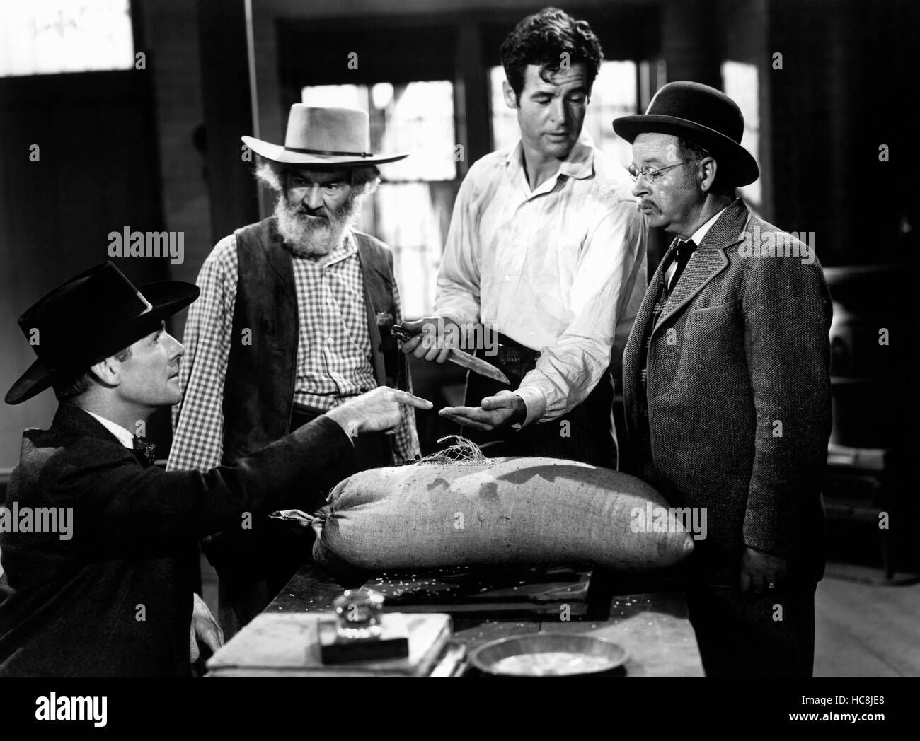 TRAIL STREET, Randolph Scott, Gabby Hayes, Robert Ryan, Harry Harvey ...