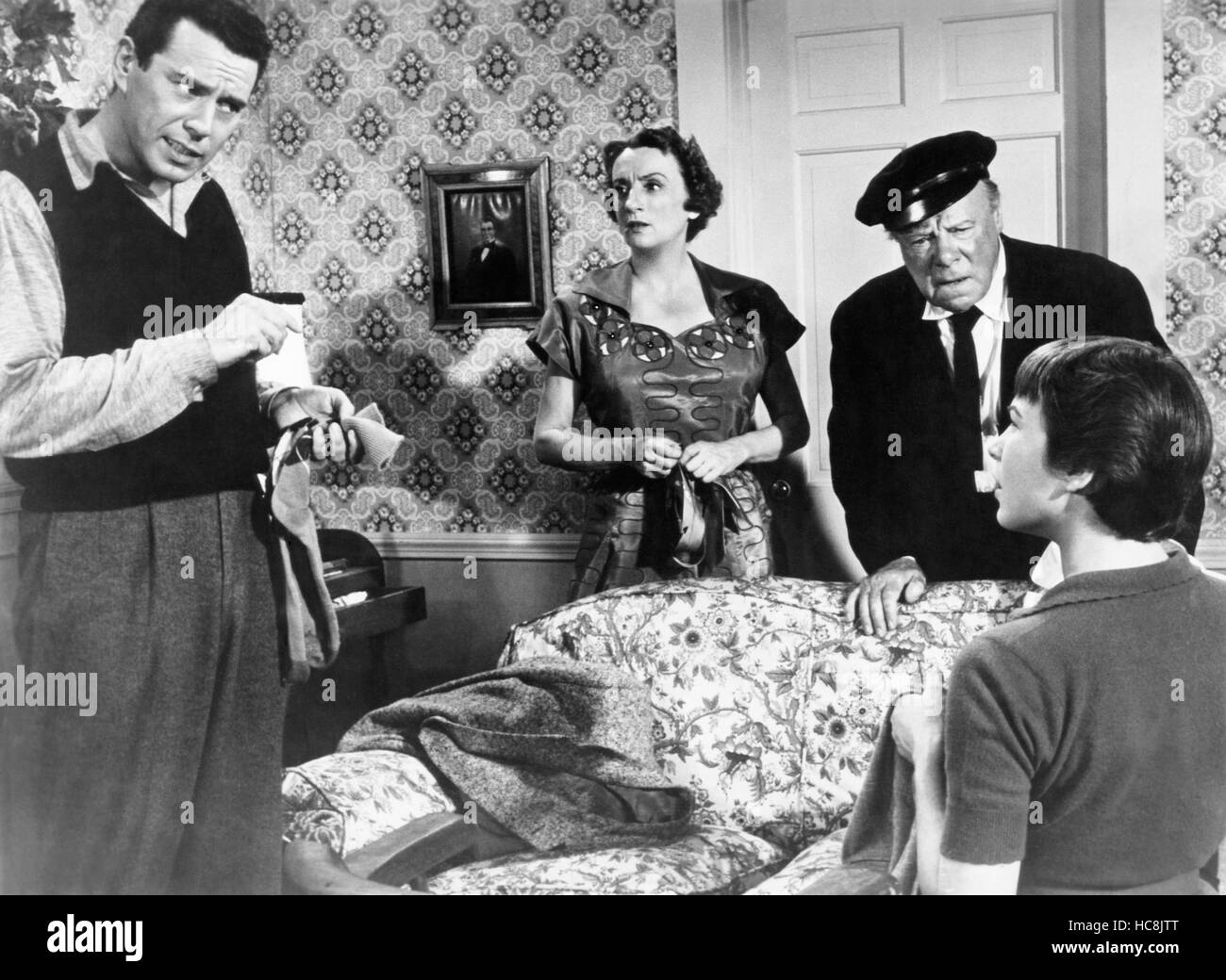 THE TROUBLE WITH HARRY, from left: John Forsythe, Mildred Natwick ...