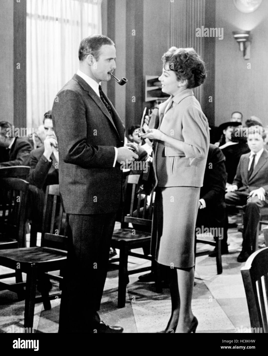 THE UGLY AMERICAN, from left, Marlon Brando, Sandra Church, 1963 Stock ...