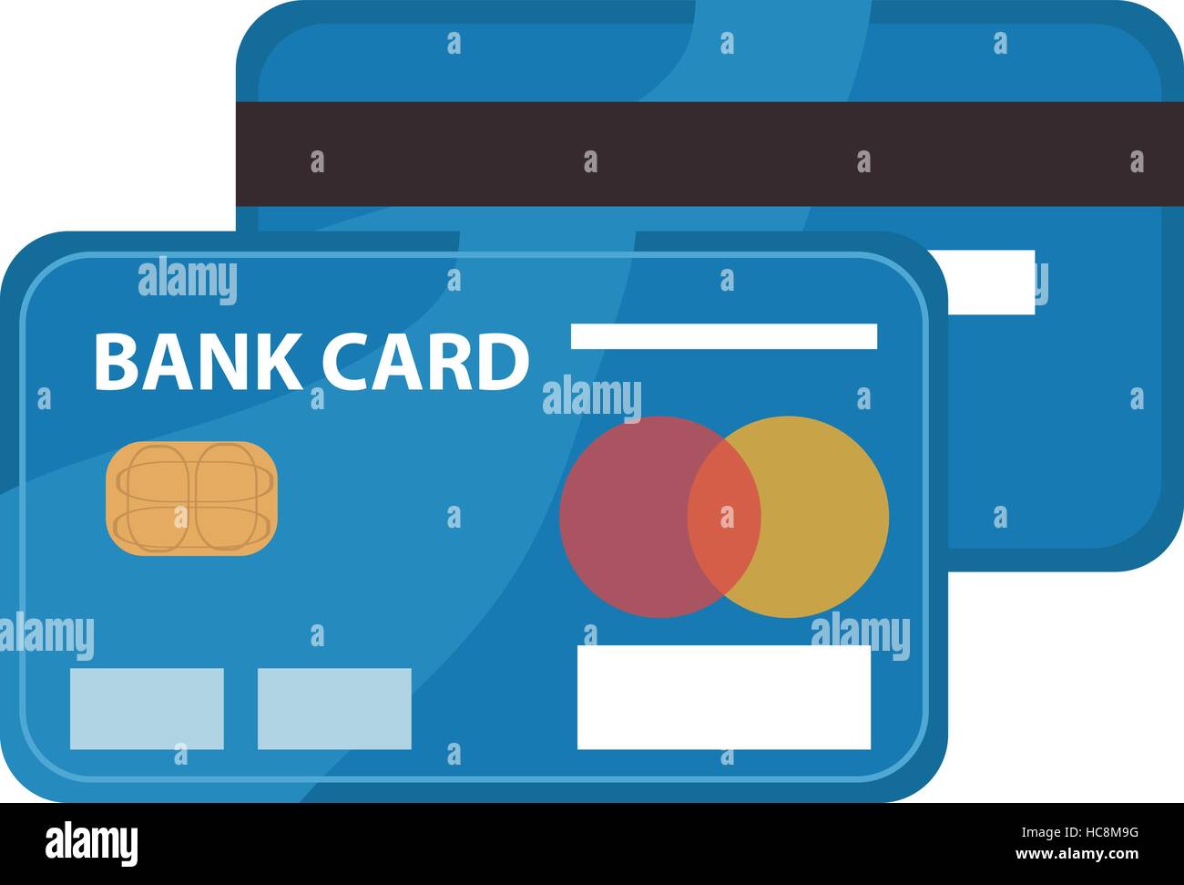 Credit card icon, flat design. Bankcard isolated on white background ...