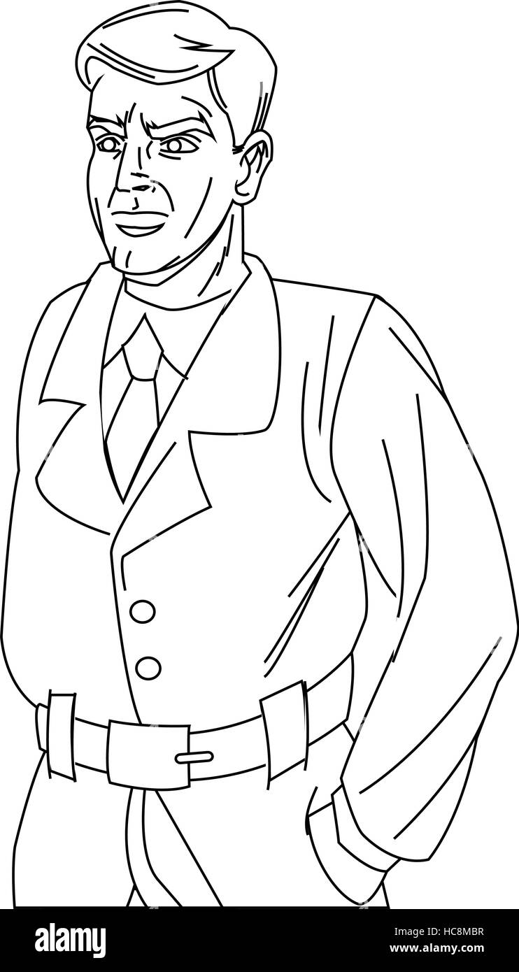 Inspector man cartoon design Stock Vector Image & Art - Alamy