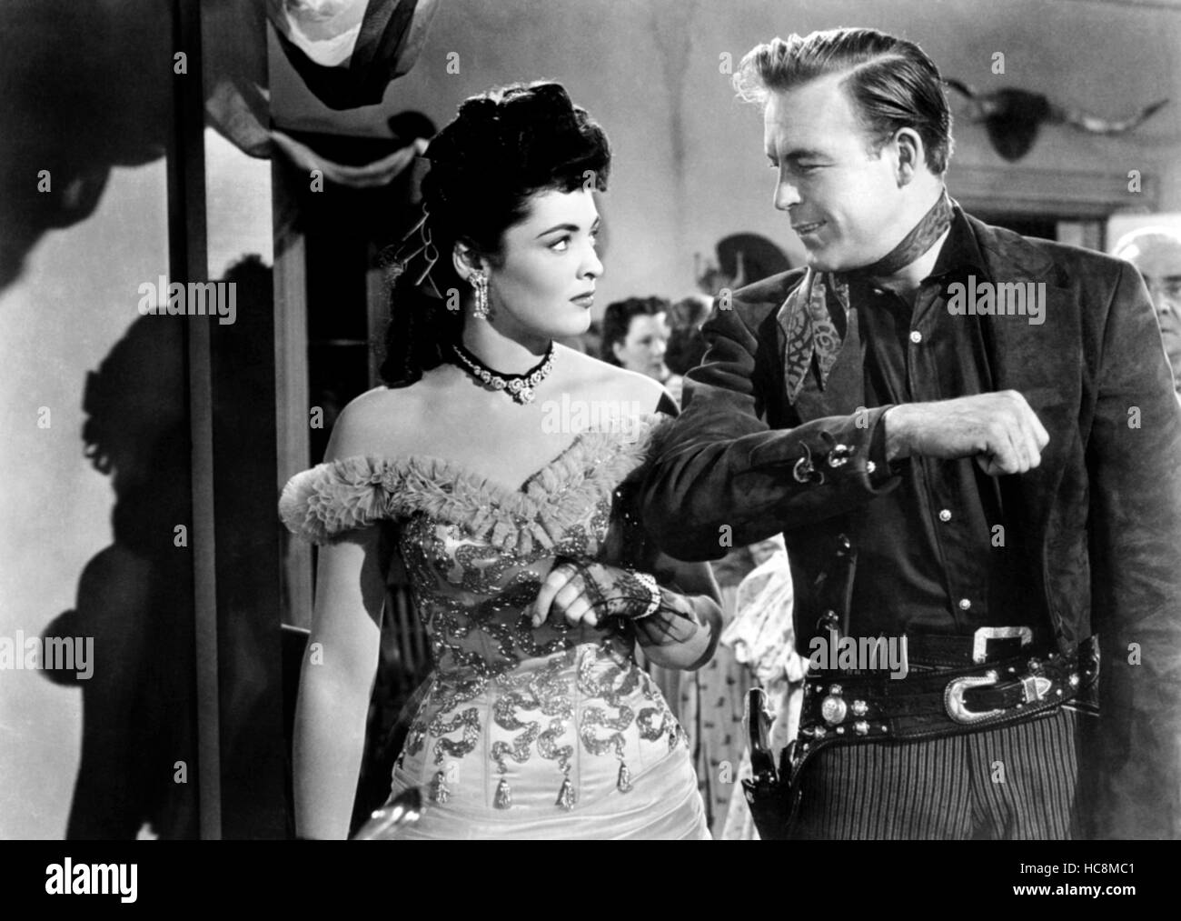 UNTAMED FRONTIER, from left, Suzan Ball, Scott Brady, 1952 Stock Photo ...