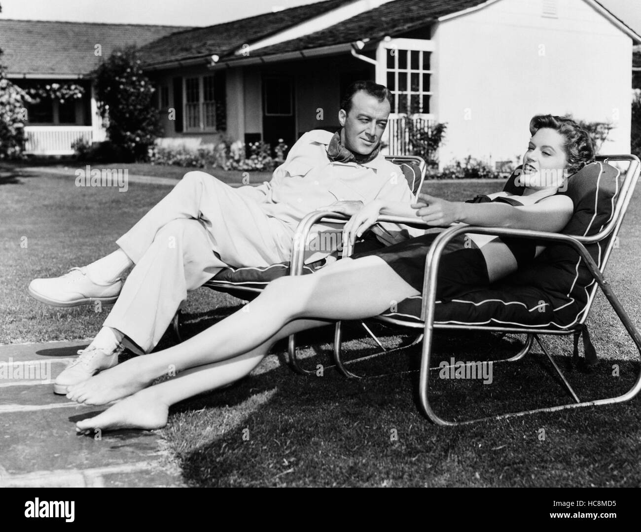 UNDERCOVER GIRL, from left, Edmon Ryan, Alexis Smith, 1950 Stock Photo ...
