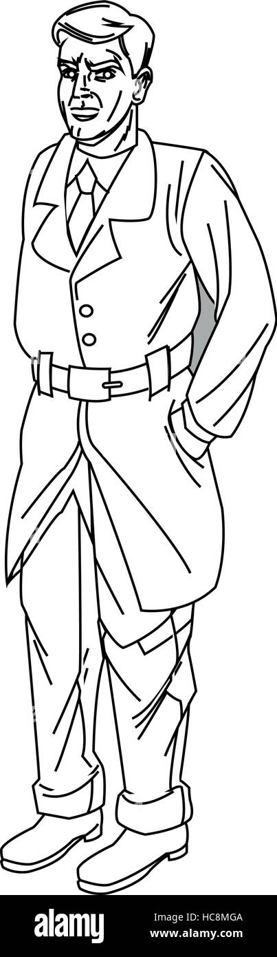 Inspector man cartoon design Stock Vector Image & Art - Alamy