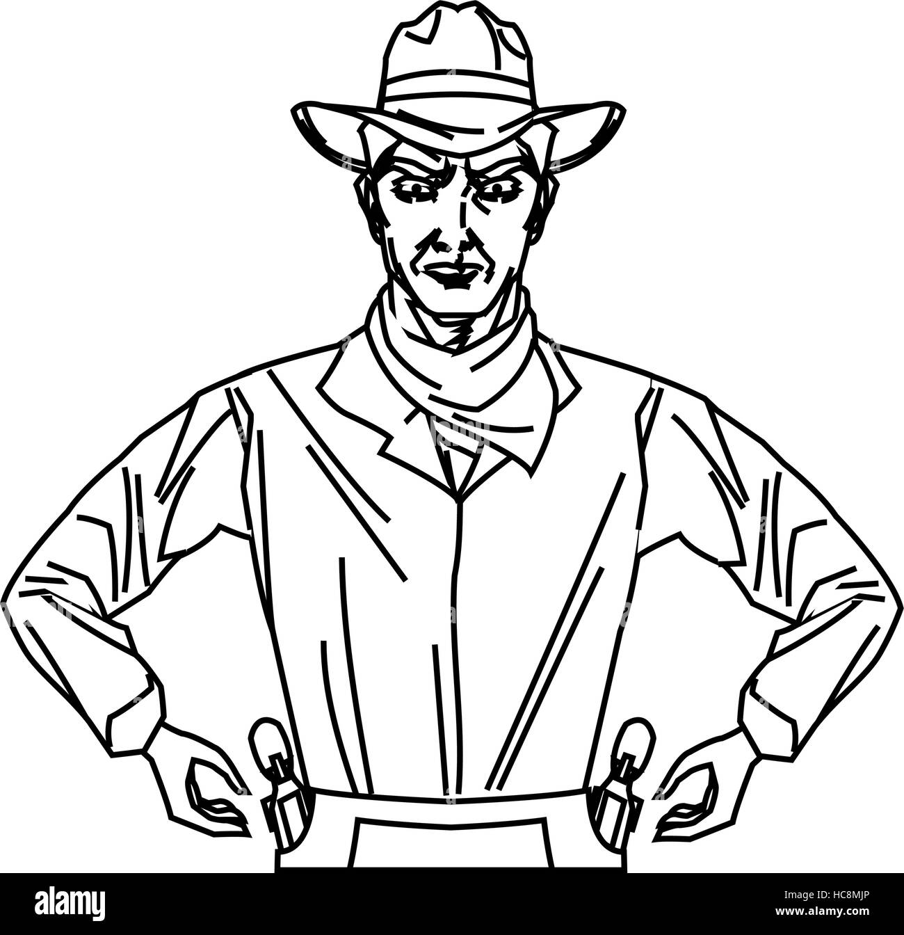 Isolated cowboy cartoon design Stock Vector Image & Art - Alamy