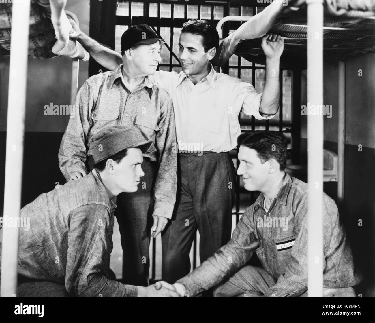 UP THE RIVER, front from left: Warren Hymer, Spencer Tracy, rear from ...
