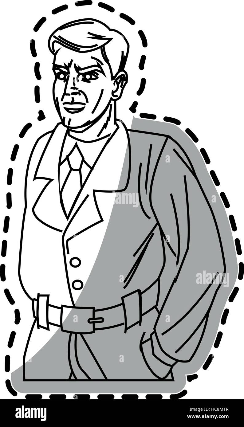 Inspector man cartoon design Stock Vector Image & Art - Alamy