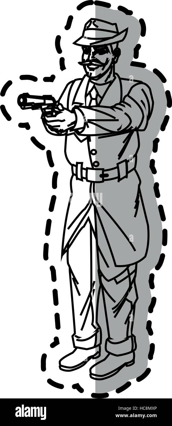 Man cartoon with gun design Stock Vector Image & Art - Alamy