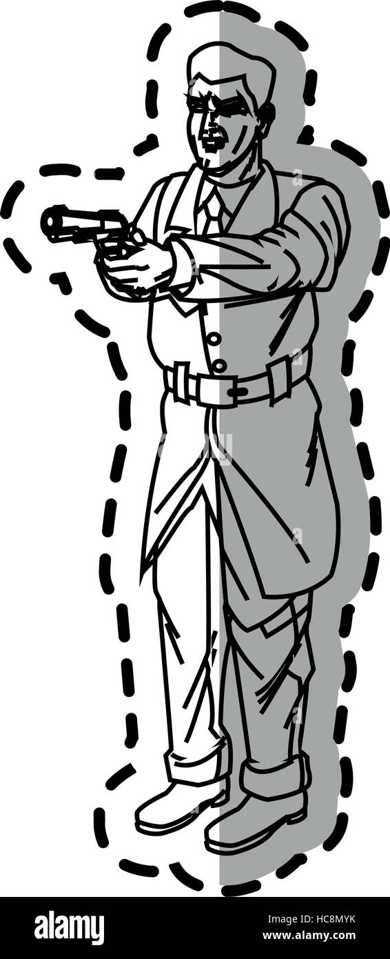 Man cartoon with gun design Stock Vector Image & Art - Alamy